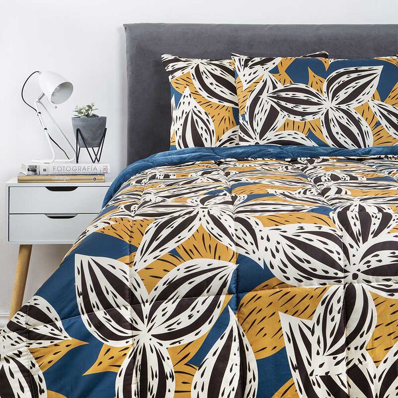 Plumón Estampado Back Flannel Casanova King Melisa | Abc