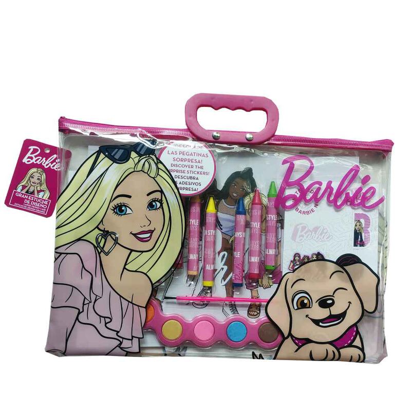Estuche con Lápices y Stickers Barbie | Abc