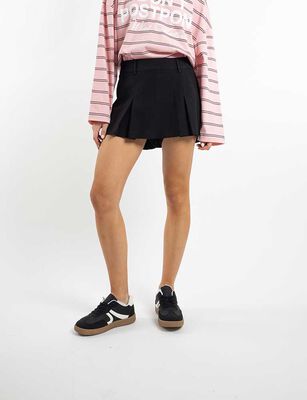 Falda Mini Mujer Icono Gris, Negro 38V7Ifa126
