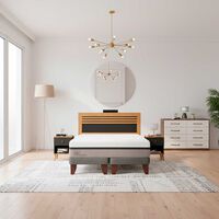 Combo Cama Europea Cic 2 Plazas Balance + Cómoda Casanova