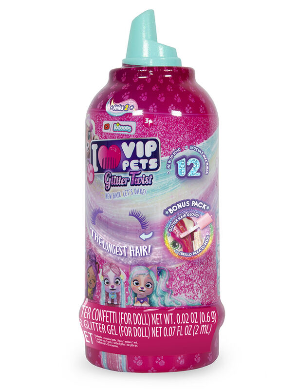 Set Figura de Colección Mascota Vip Pets Glitter Twist S2 | Abc
