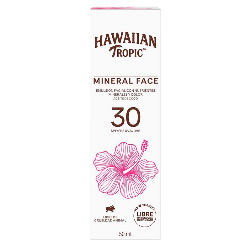 Protector Solar Facial Mineral con Color, FPS 30, 50 Ml Hawaiian Tropic ...