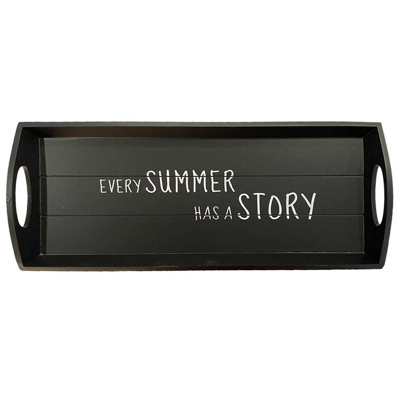 Bandeja Madera Vgo con Leyenda Rectangular 49 x 20 cm Negro | Abc