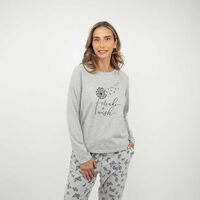Polera Pijama Mujer Portman Club Azul, Gris, Rosado