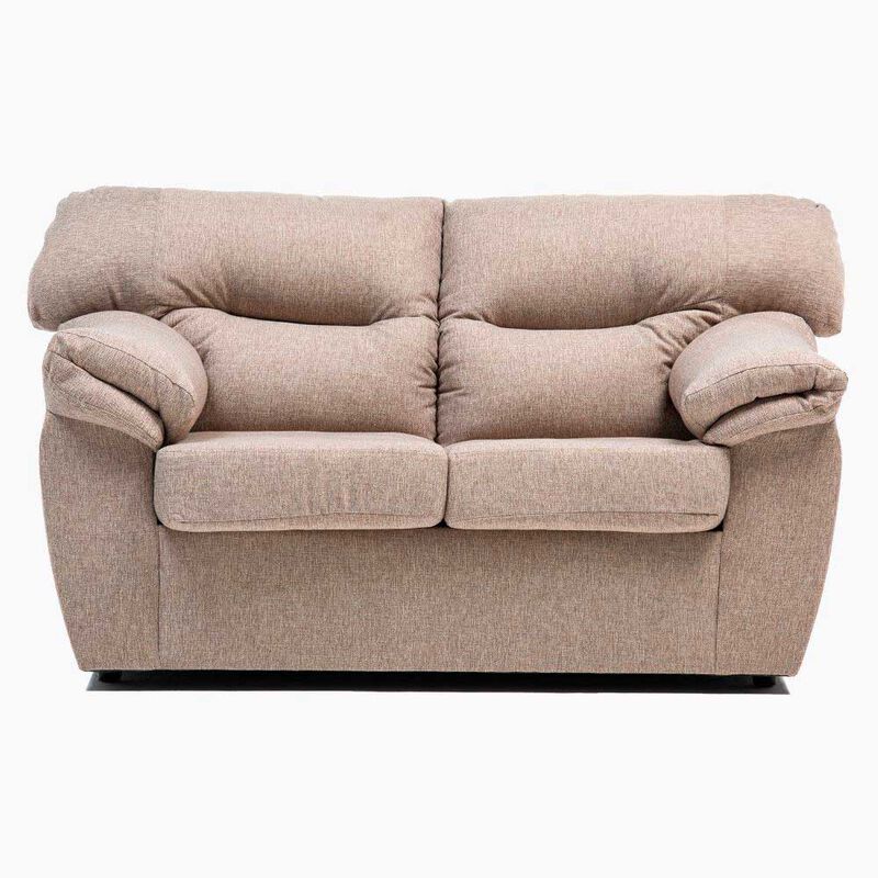 Sofá Cabsur Zeus 2 Cuerpos Tela Beige | Abc