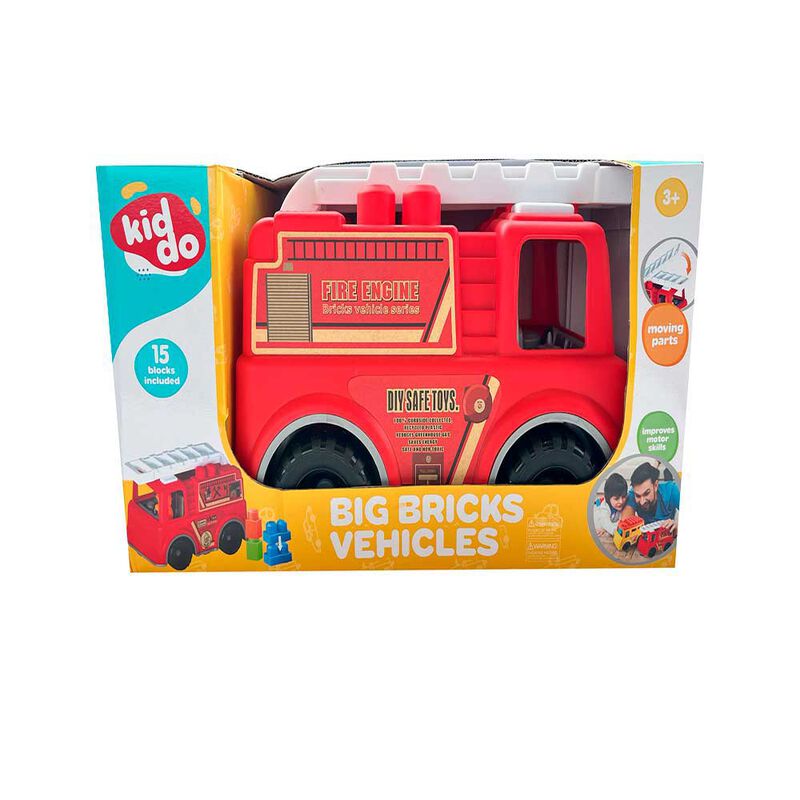 Vehiculos de 30Cm con 15 Bloques Diseño Surtido Kiddo | Abc
