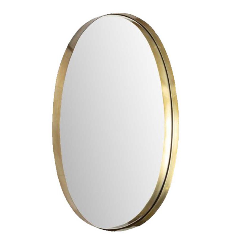Espejo Metal Vgo para Colgar Ovalado 70 cm Dorado | Abc