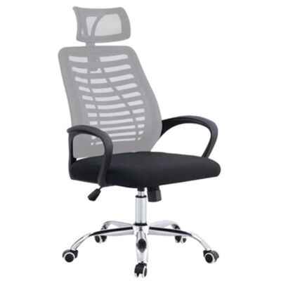 Silla De Escritorio Arthome Madrid Negra Gris