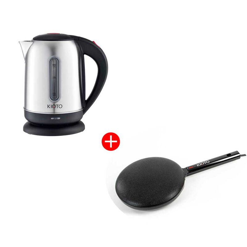 Combo Hervidor Eléctrico Kioto Akita 1,7 lts. + Máquina de Crepes Kioto ...