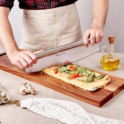 Pizza Cutter Simple Cook Acero Pulido / Mango Negro