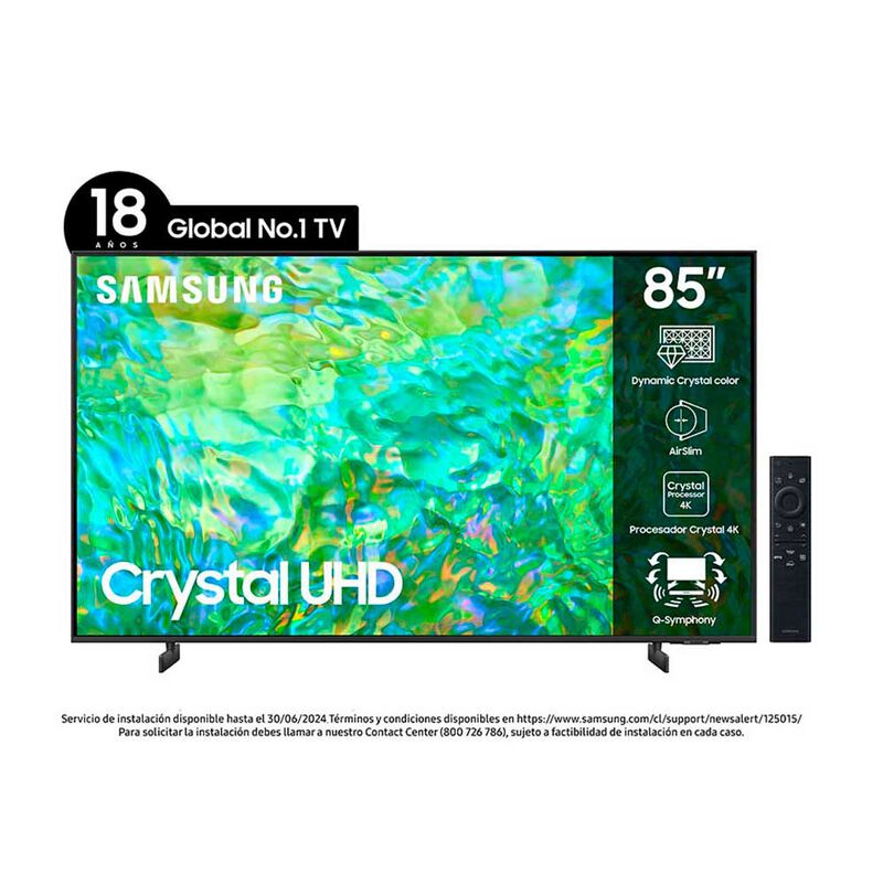 LED 85" Samsung Crystal Smart TV UHD 4K | Abc