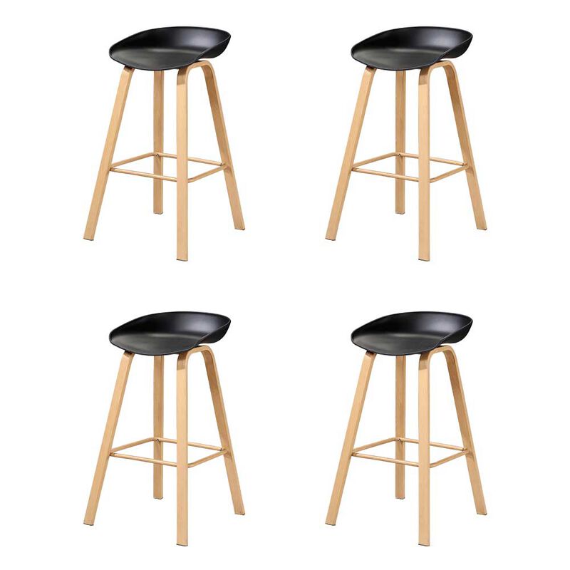 Set 4 Pisos de Bar Fm Furniture B-47 Negro | Abc