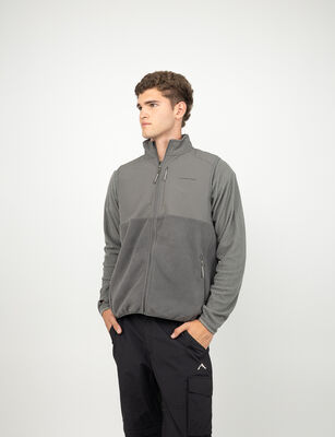 Polerón Deportivo Polar Hombre Alpinextrem Gris, Negro