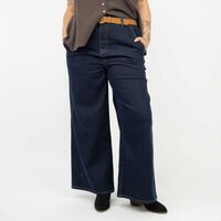 Jeans Wide Leg Mujer Icono Azul, Gris, Indigo 37I6Ijn521