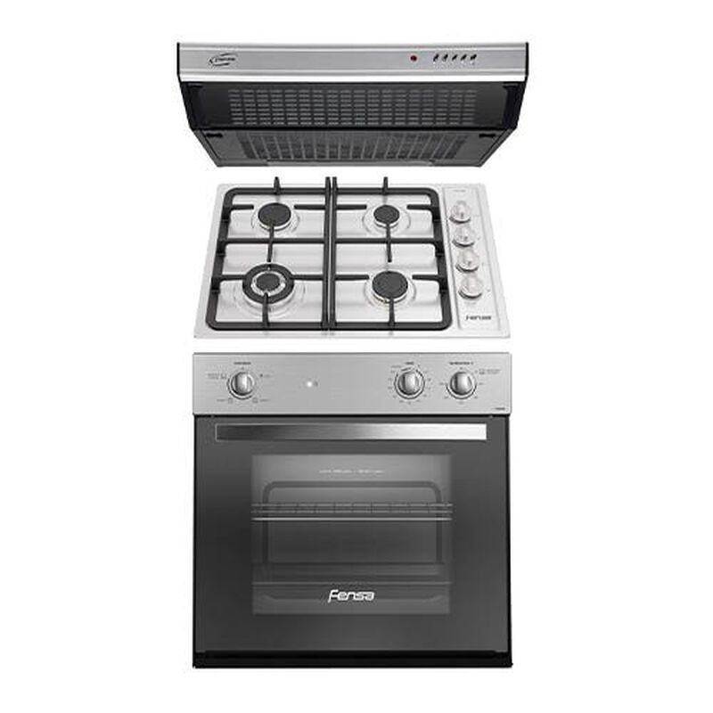 Kit Horno Empotrable Eléctrico Fensa F1060RA + Encimera 4.3HF + Campana ...