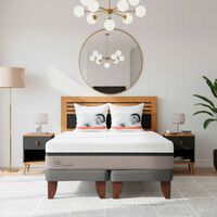 Combo Cama Europea Cic Base Dividida 2 Plazas Balance