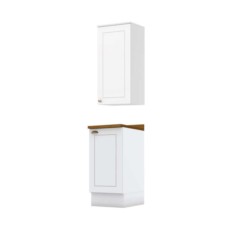 Combo Cocina Mueble Aéreo + Base Home Mobili Americana 40 cm Natural | Abc