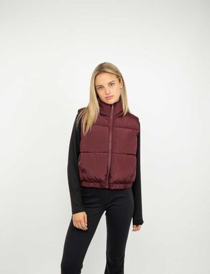 Parka Sin Mangas Mujer Icono Burdeo, Camel 38I6Ipk417