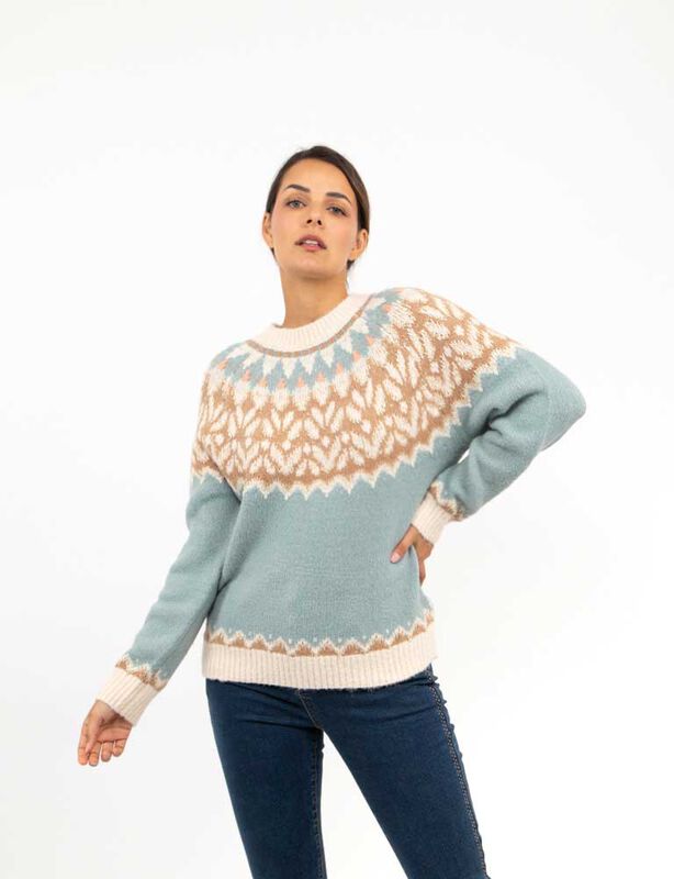 Sweater Estampado Cuello Redondo Mujer Alma | Abc