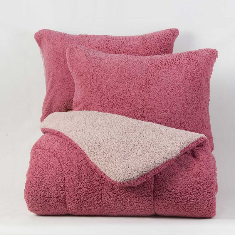 Plumón Liso Mashini 1,5 Plazas Sherpa Coral | Abc