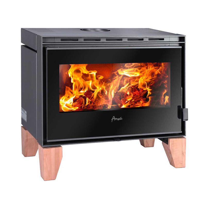 CHIMENEA A LENA PALLADIO WOODEN FREESTANDINGGRIS | Abc