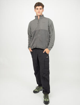 Polerón Deportivo Polar Hombre Alpinextrem Gris, Negro