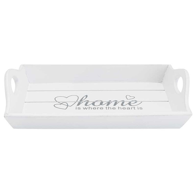 Bandeja Madera Vgo Home Rectangular 22 x 15 cm Blanco | Abc