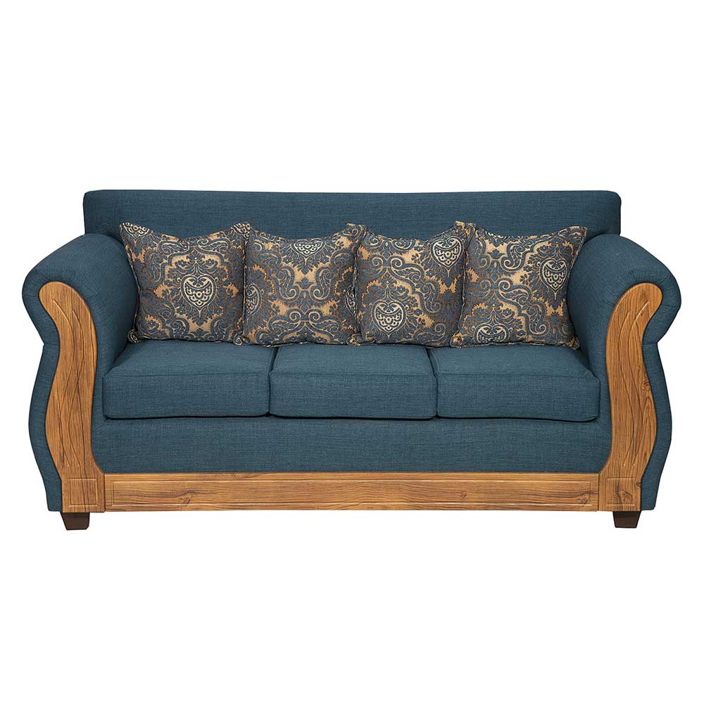 Sofá Essenza New David Tela Catania 3 Cuerpos Turquesa | Abc