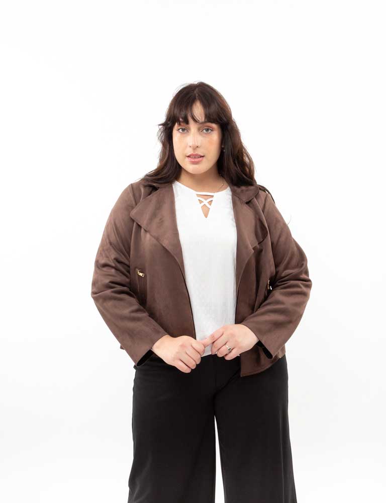 Chaqueta Suede Mujer Extralindas | Abc