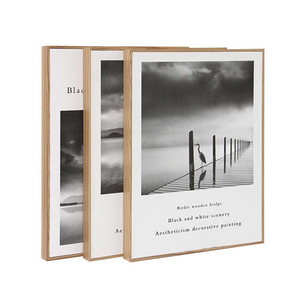 Set 3 Cuadros para Fotos Plástico Vgo 40 x 30 cm Natural | Abc