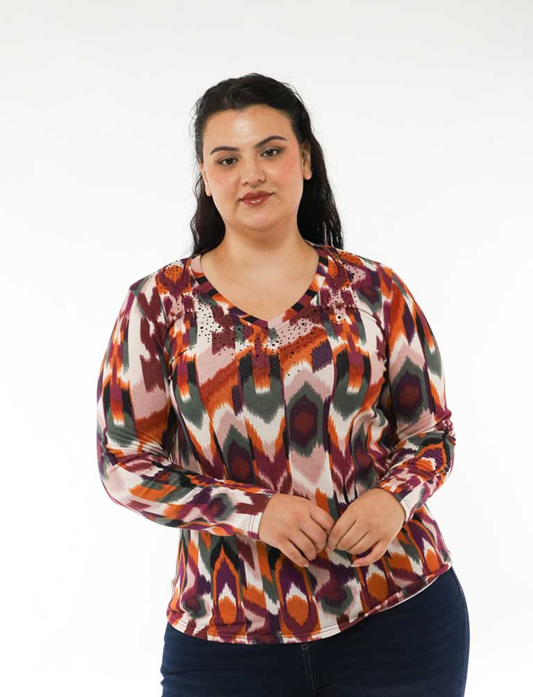 Sweater Cuello V Mujer Extralindas | Abc