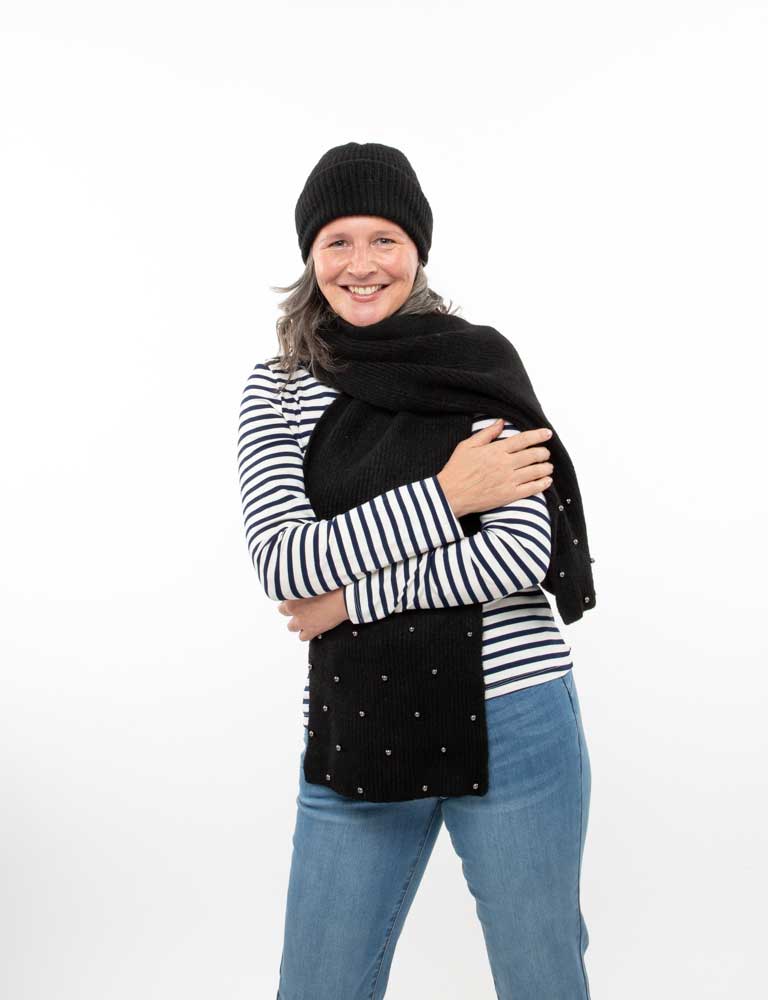 Pack Bufanda+Gorro Negro Mujer Bside | Abc