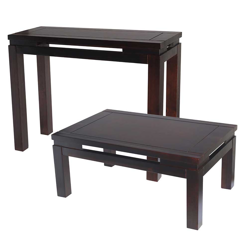 Set Mesa de Centro + Mesa de Arrimo Arthome Martina Chocolate | Abc