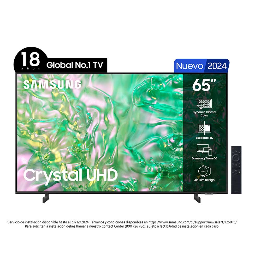 LED 65" Samsung Crystal DU8000 Smart TV 4K UHD 2024 | Abc