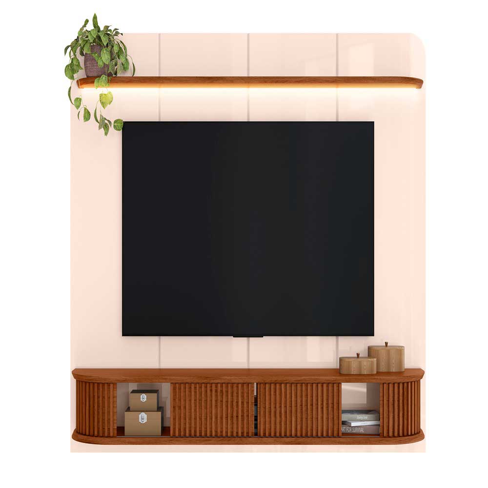 Panel TV Altavision Capri Blanco y Café | Abc