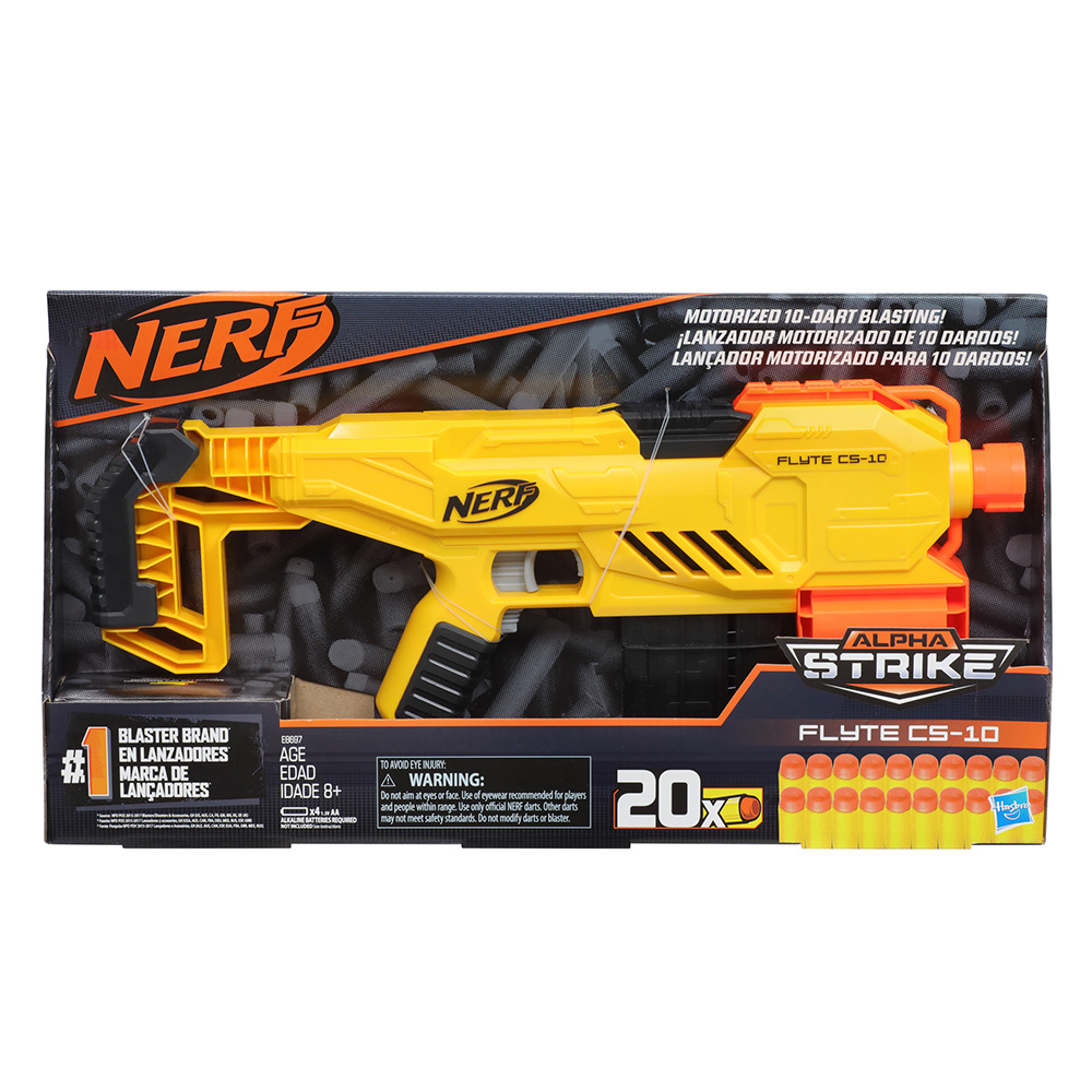 Lanzador Motorizado Nerf Alpha Strike Flyte CS-10 - 20 dardos | Abc