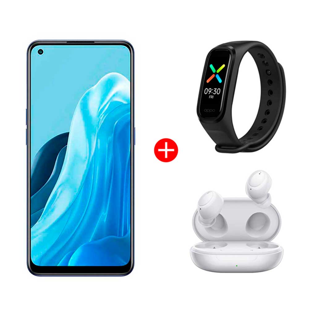 Combo Celular Oppo Reno 7 5G 256GB 6,43" Stellar Black Liberado + Smartwatch Band 1,1" Negro ...