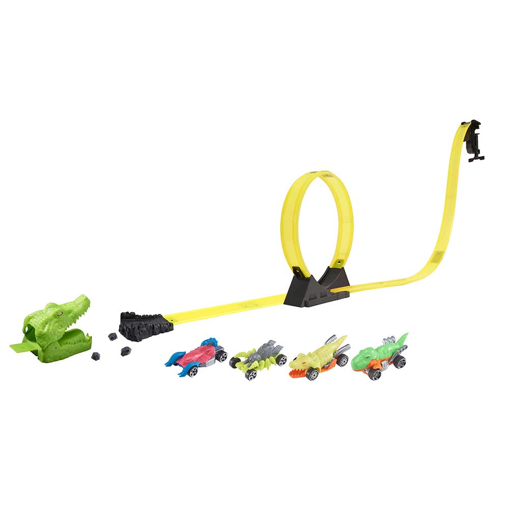 Pista de Auto Croc Attack con 5 Autos Teamsterz | Abc