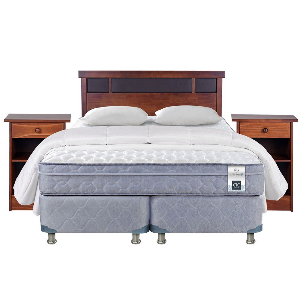 Box Americano 2 Plazas Dividida Essence 5 + Maderas | Abc