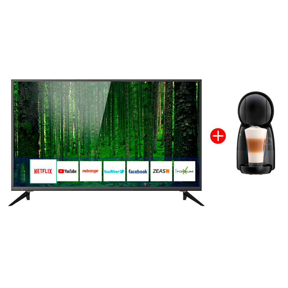 Combo LED 43" Hyundai FS43HY20 Smart TV HD + Cafetera Nescafé Dolce ...