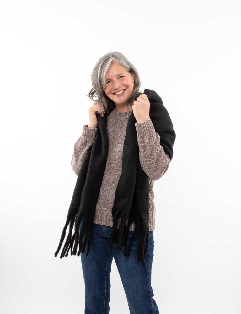 Bufanda Negro Mujer Bside | Abc