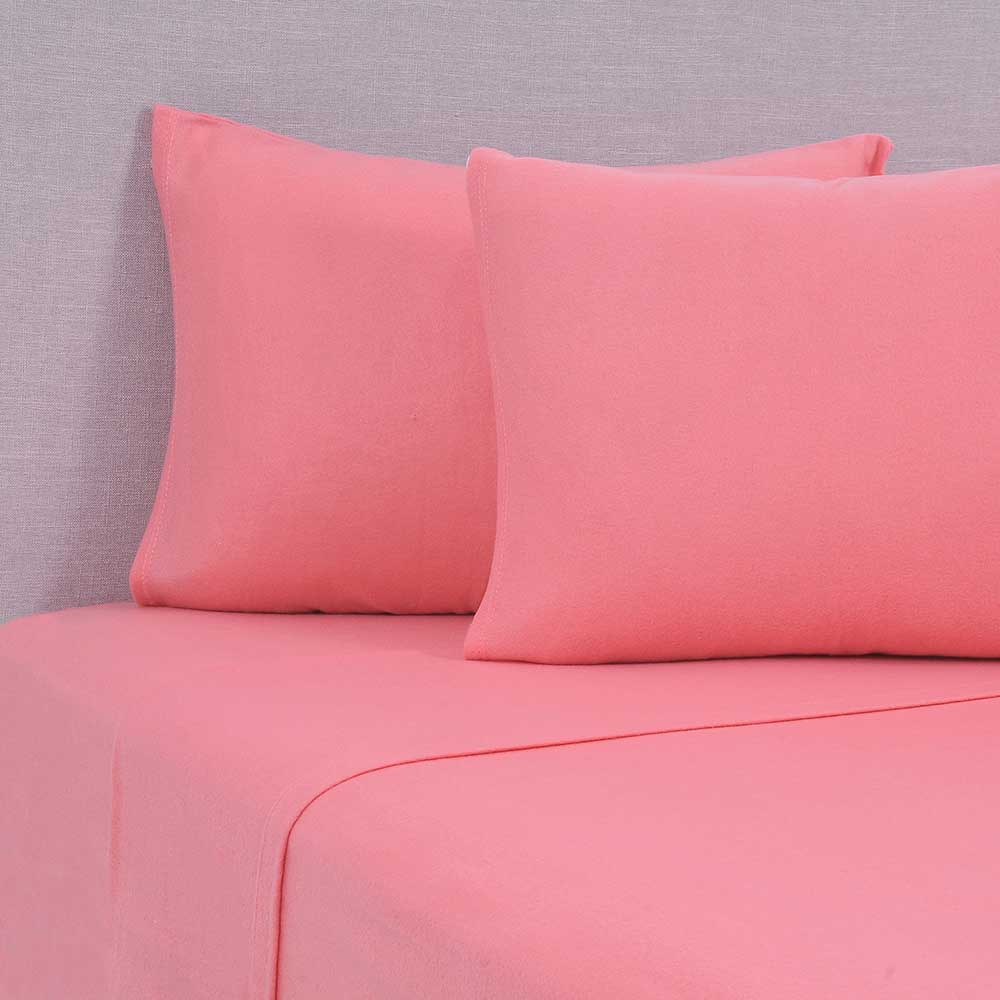 Juego de Sábanas Mashini 2 Plazas Liso Coral | Abc