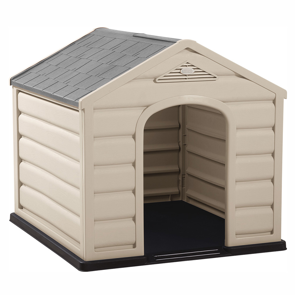 Casa Para Perro Rimax Pequeña Techo Gris Abc