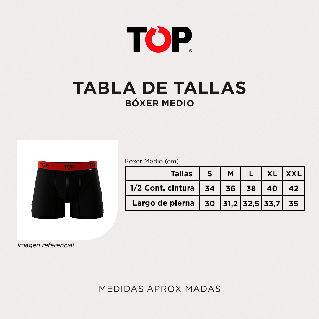 Pack 5 Bóxer Medio Hombre Top | Abc