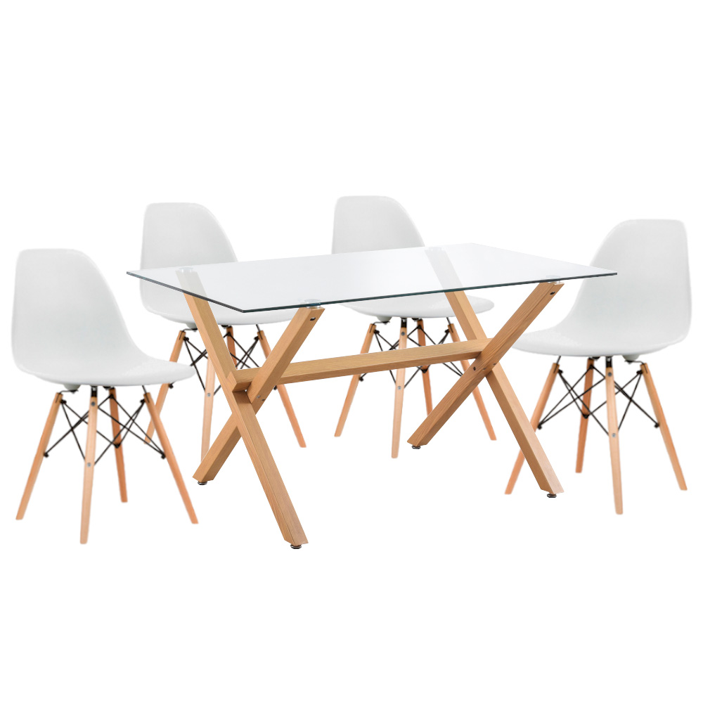 Juego de Comedor Britbox London 4 Sillas Haya | Abc